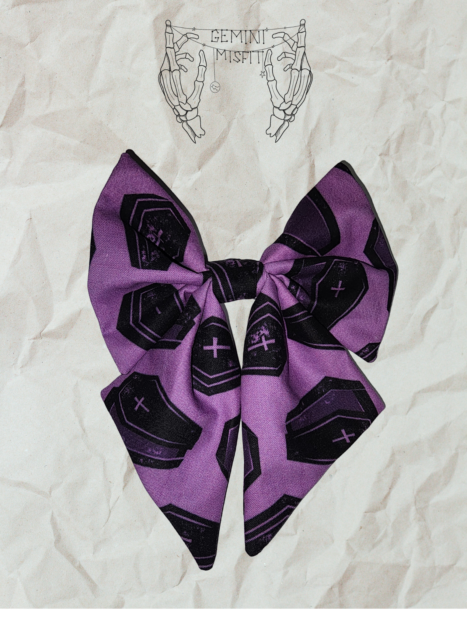 Bow - Purple Coffin – Gemini Misfit